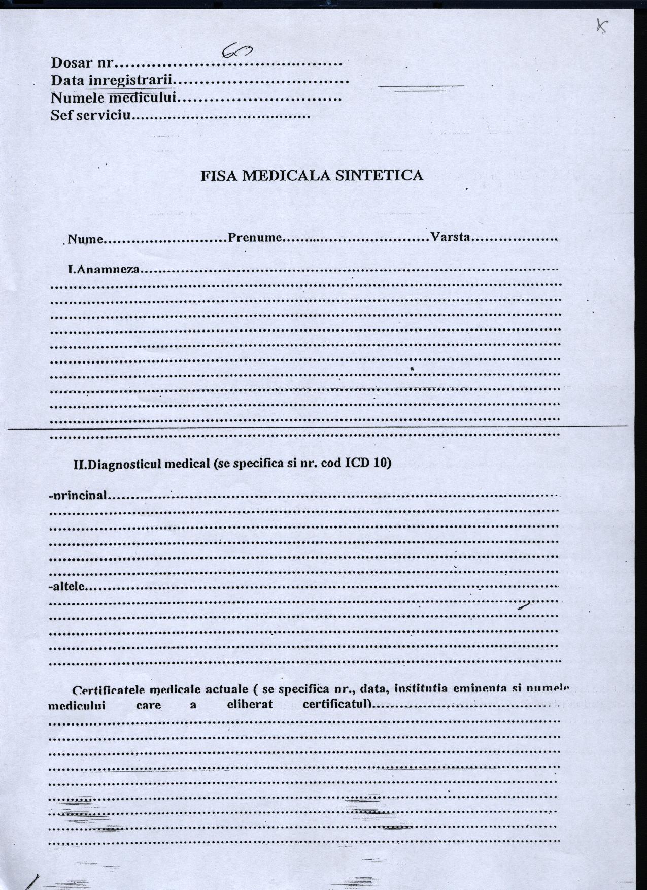 Scrisoare Medicala Tipizat Handicap - Ponasa
